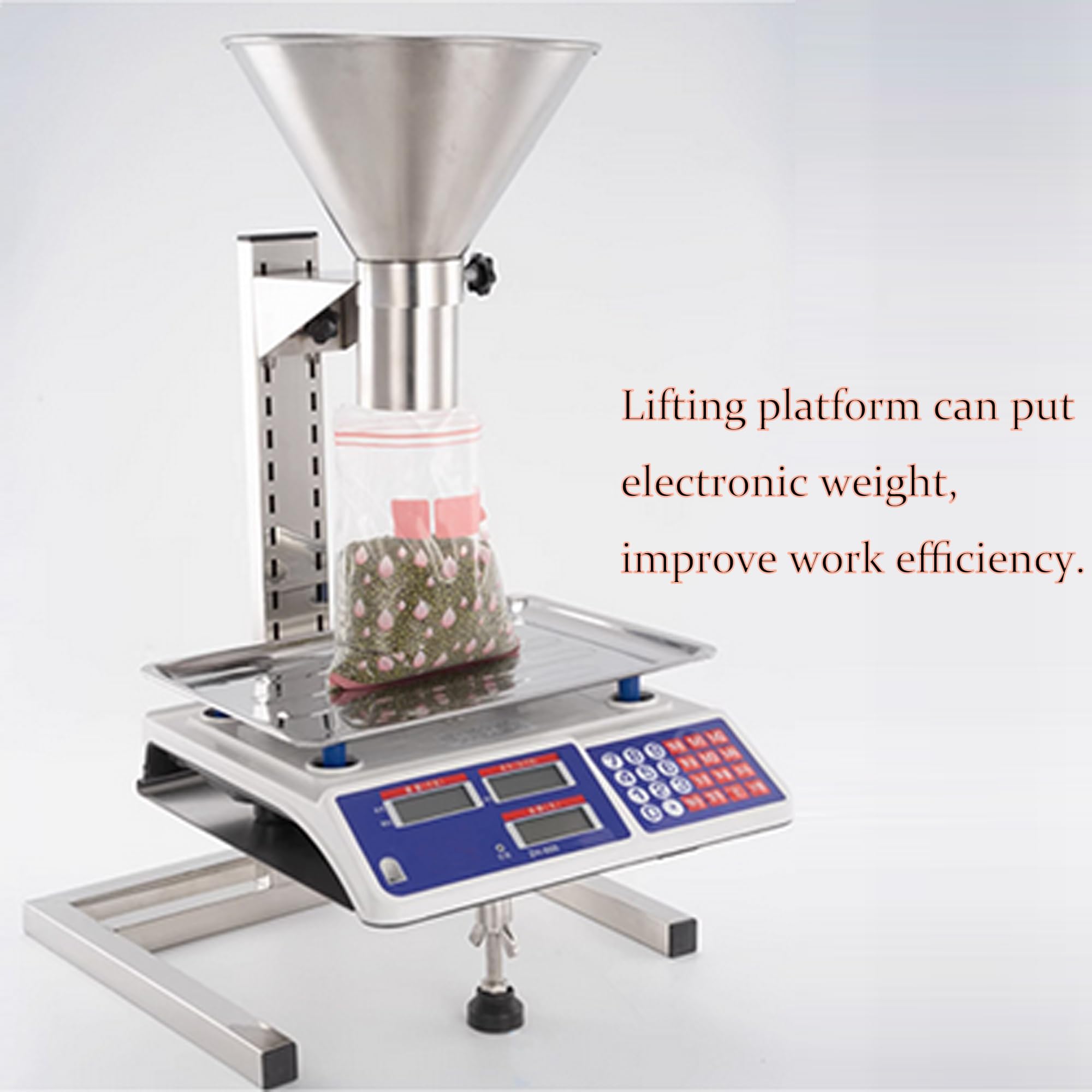 HQHAOTWU Stainless Steel Funnels with Support Stand Dispensing Funnel Stainless Steel Feeding Hopper for Powder Paste Liquid and Granule 5.5 in