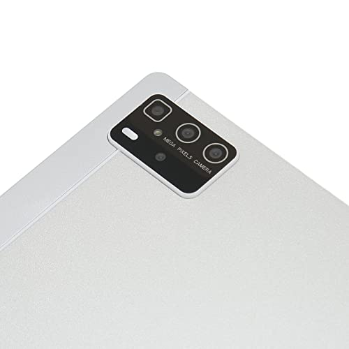 LEYT Tablet Phone, Tablet PC 10.1 Inch 5MP 8MP Dual Camera 100-240V Silver Octa Core CPU for 11 2.4 5GWiFi Play (US Plug)
