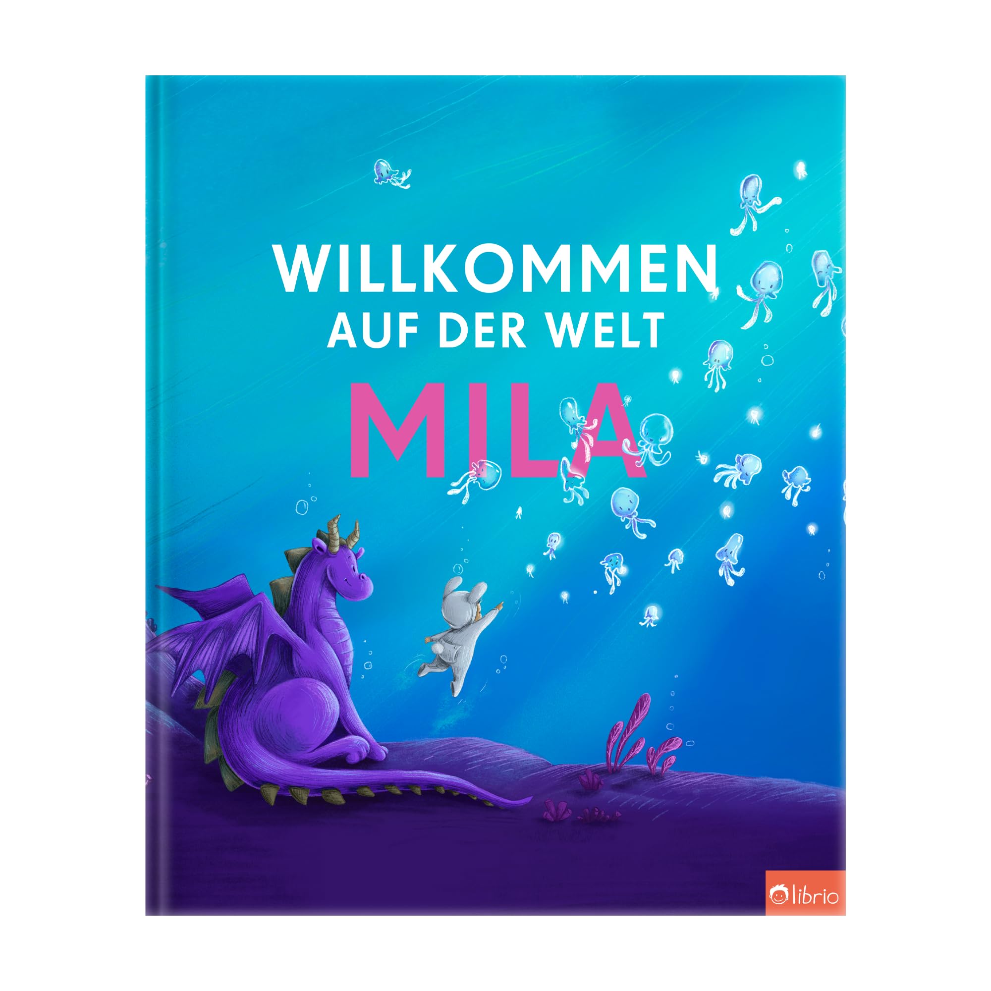 Librio | Welcome to The World - Personalized Baby Book - 28 Pages | Customized Baby & Parent Characters | Quality Format in Multiple Laguages | Made in The USA