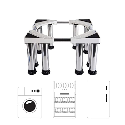 DNIER Washer Pedestal Stand, 12 Strong Legs Push Button Locking Adjustment,Can Hold Up to 660 Lbs Washing Machine Support, for Refrigerators,Dryer,Dishwashers (3-5 Days Delivery)