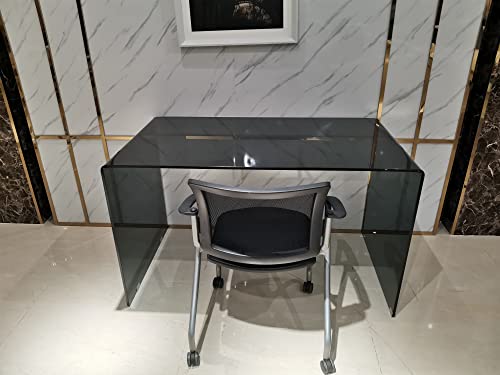 Neos Modern Furniture CD009GY-N Rectangular Shaped PC Laptop Workstation Table for Home Office, Gray
