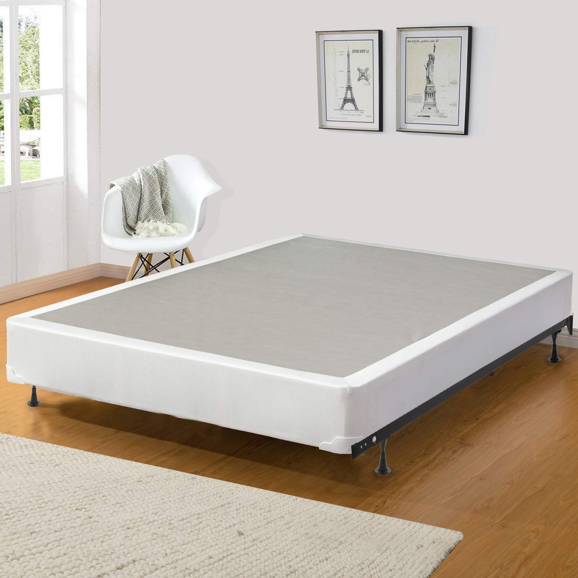 Spinal Solution 8-Inch Wood Traditional Box Spring/Foundation for Mattress, Full, 9