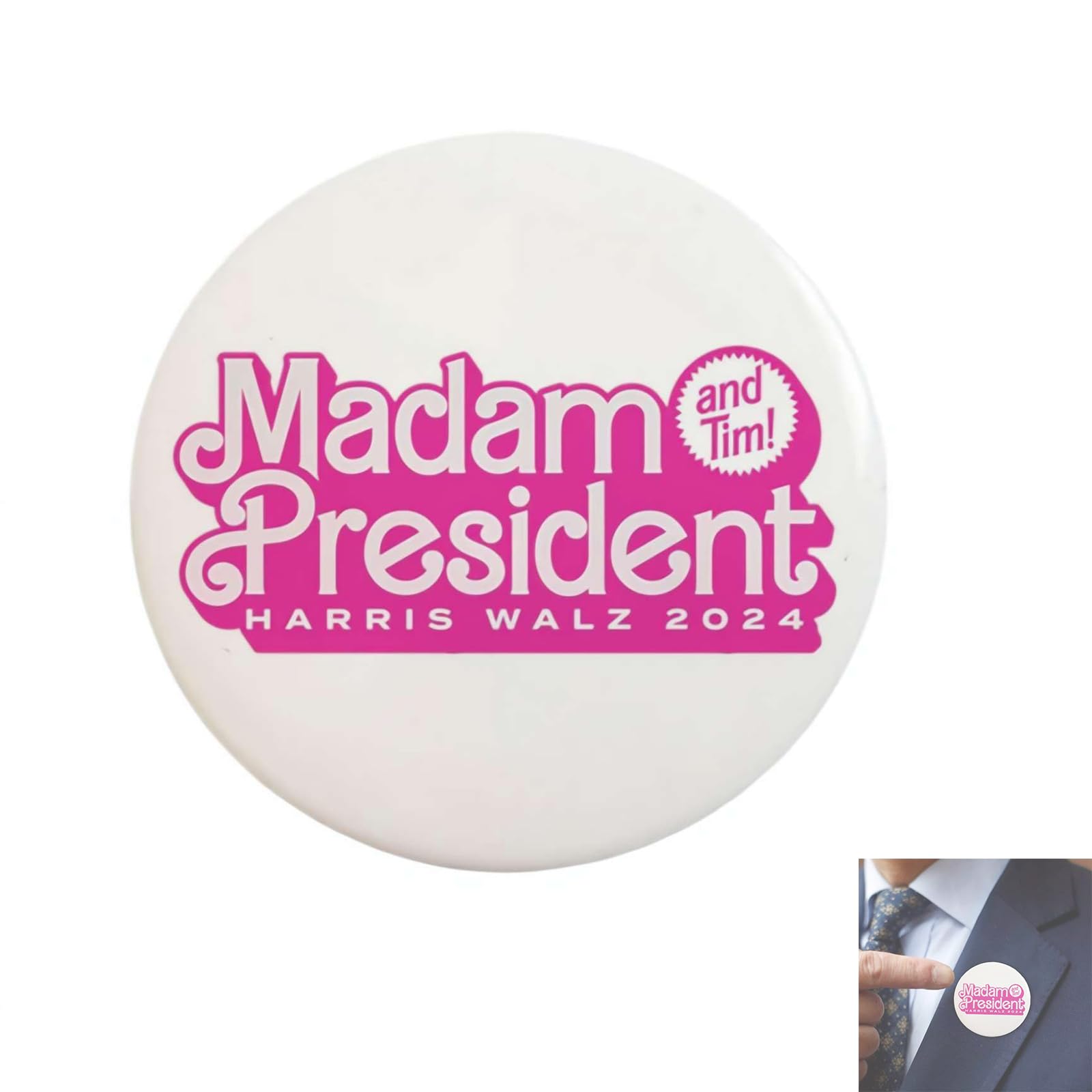 Kamala Harris Waltz 2024 Button Pins,Kamala Harris Tim Waltz 2024 President Election Round Buttons Badge for supporter, Kamala 2024 new cute Pin, exquisite Kamala Harris lapel pins(5pcs) (Pink)