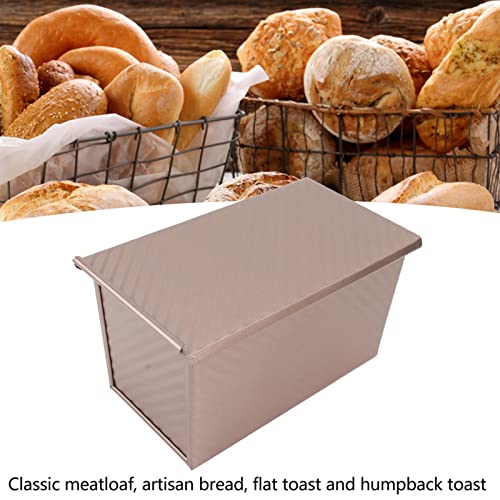 Loaf Pan,DEWIN Loaf Pan with Lid for Baking Bread Nonstick Corrugated Steel Bakeware Mould for Oven Kitchen