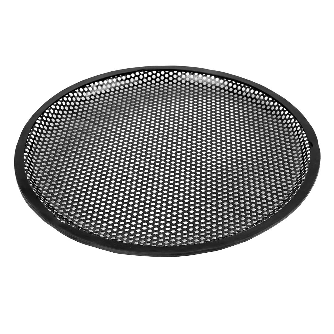 X AUTOHAUX 12 Inch Car Audio Speaker Sub Woofer Subwoofer Metal Black Waffle Grill Cover Protector with Rubber Edge and Clips 2 Pcs