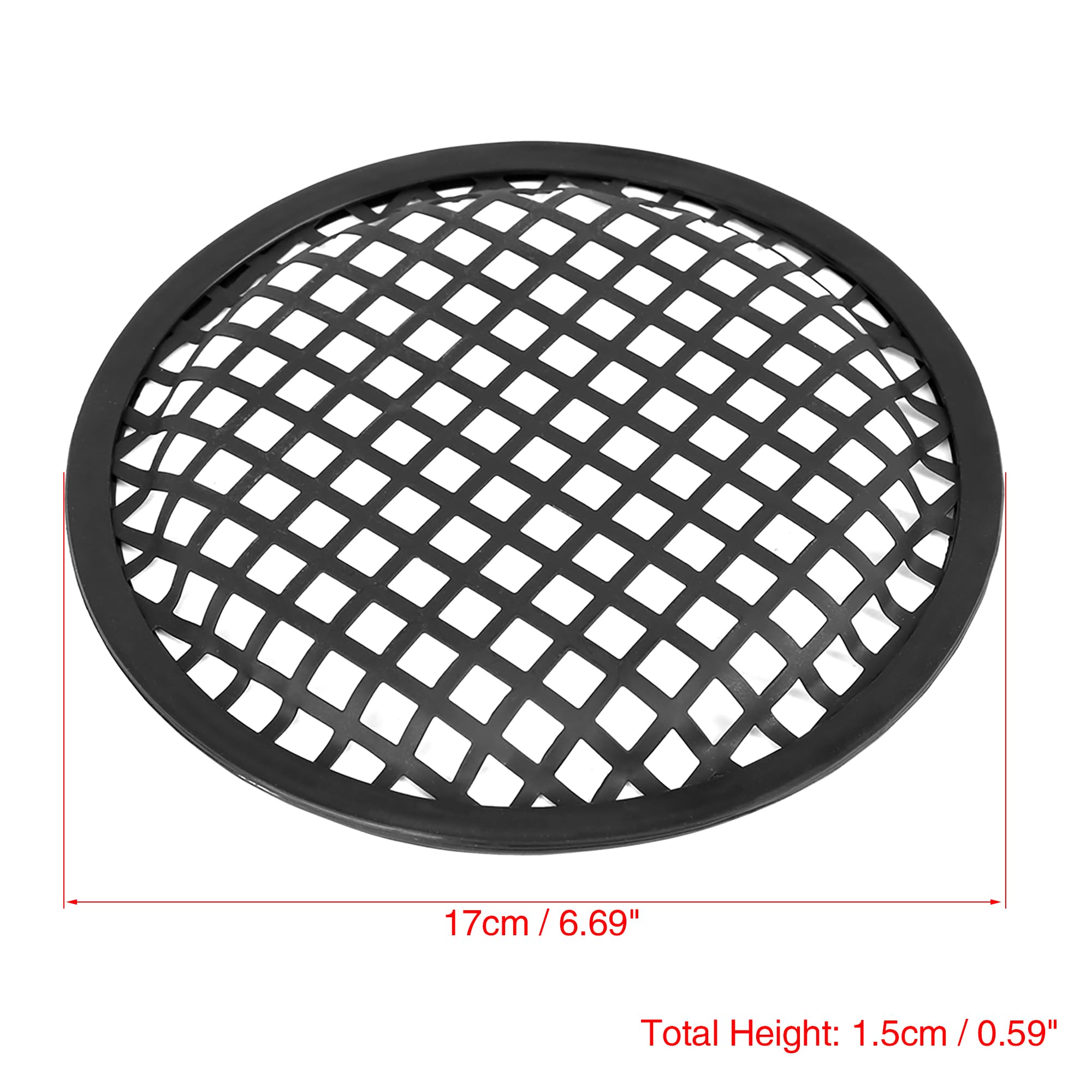 X AUTOHAUX 2pcs 6.5" Black Car Audio Speaker Cover Metal Mesh Subwoofer Grill Horn Guard