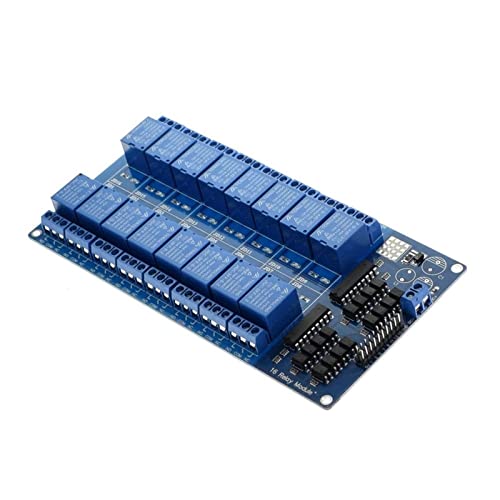 HIFASI 1PCS 5V 16 Channel Relay Module for ARM AVR DSP Electronic Relay Plate Belt Optocoupler Isolation (Color : 12V 16 Channel Relay)