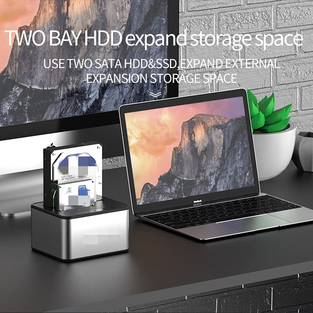 LHLLHL Aluminum 2.5"/3.5" Compatible 5GBPS HDD SSD External Case Enclosure Hard Drive HDD Docking Station USB 3.0 HDD Box