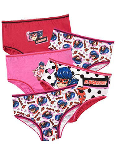 Miraculous Girls' Ladybug Underwear Pack of 5 Size 6 Multicolored