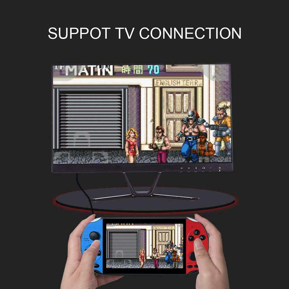 X12 Handheld Game Console 5.1 inch Handheld Game Video Player Dual Rocker 8G Built-in 3000 Game Console Support Archive Function