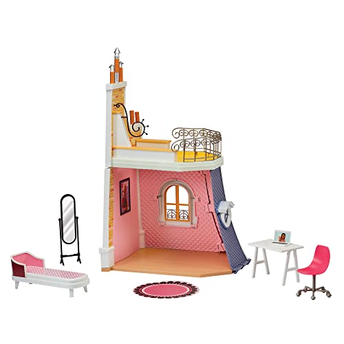 Miraculous Ladybug Marinette's 2-in-1 Bedroom and Rooftop Playset with Accessories by Playmates Toys