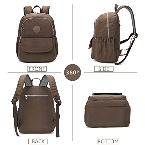 Vendra Moka Compact Hiking Nylon Waterproof Laptop Backpack Purse for Women and Men, Small Lightweight Travel Casual Outdoor Dayback