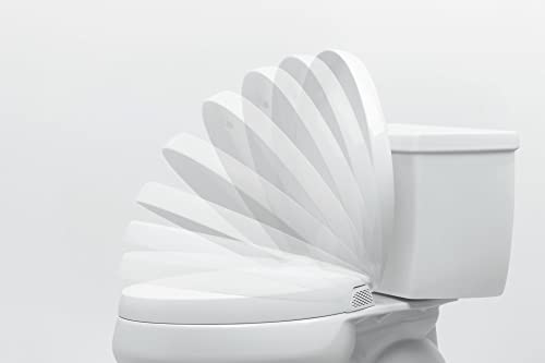 KOHLER 5588-0 Purefresh Elongated Nightlight, Grip-Tight Bumpers, Quiet-Close Release Hinges, Quick-Attach Hardware, No Slam Toilet Seat, White