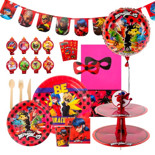 Miraculous Ladybug Party Sticker Sheets – 10 Sticker Sheets - Celebration, Birthday Party, Toddlers - Cat Noir - Party Supplies - Officially Licensed (10 Sticker Sheets)