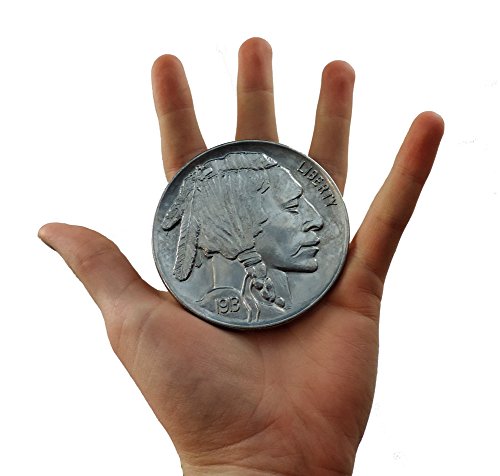 Loftus International Jumbo 3" Indian Head Buffalo Nickel Fake Play Coin