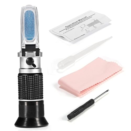 Logic Box Sucrose Refractometer for Honey Moisture, Brix and Baume, 3-in-1 Uses, 58-92% Brix Tester with ATC, Ideal for high Sugar Maple Syrup, and Molasses, Malt,Bee Keeping Supplies