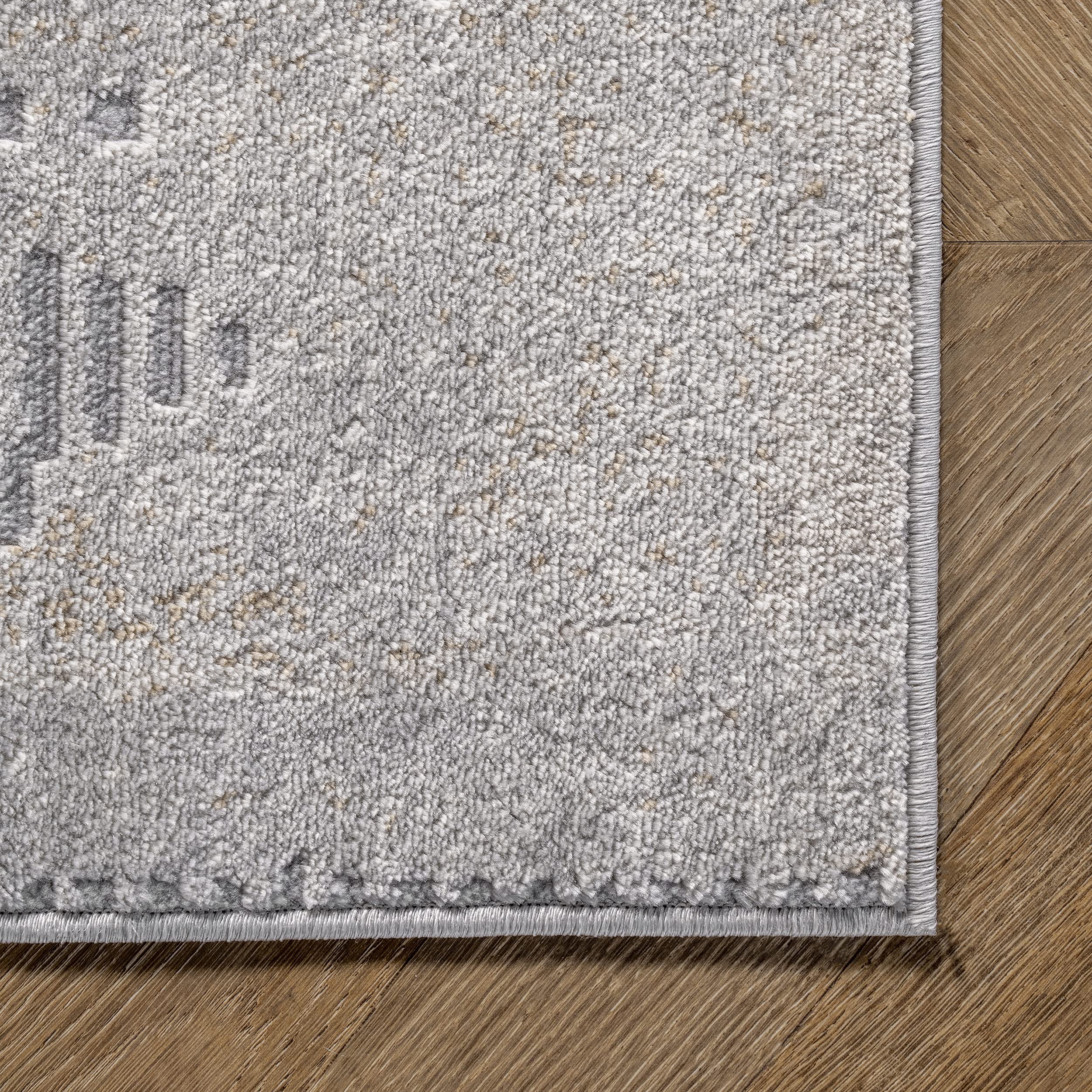 nuLOOM Alice Abstract 7x9 Area Rug for Living Room Bedroom Dining Room Kitchen, Light Grey/Ivory