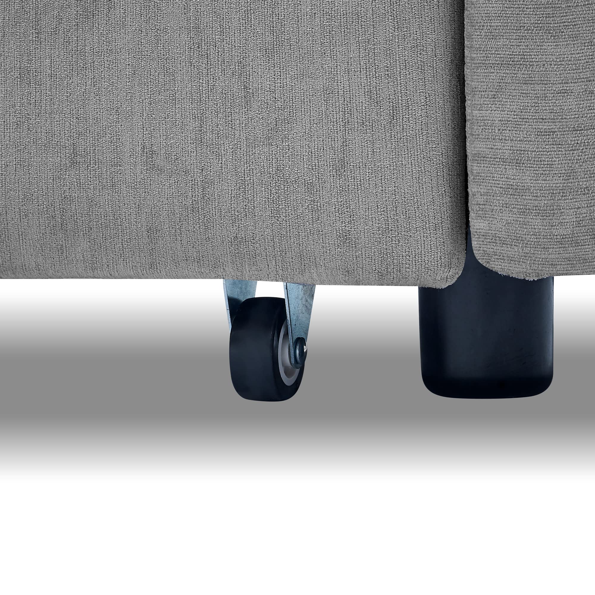 HomsSof Loveseats Sofa Bed Couch with Pull-Out Bed,Adjsutable Back and Two Arm Pocket,54.5"x33"x31.5",Grey