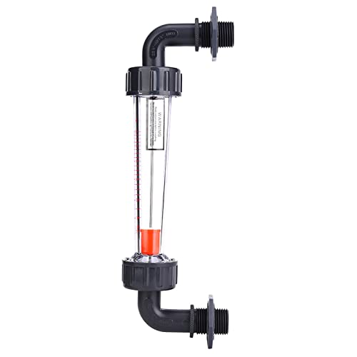 Liquid Flow Measuring Tool, Waterflow Meter Transparent Panel High Accuracy 10-100LPH ABS Plastic 1/2in Male Thread for Various Liquid Media