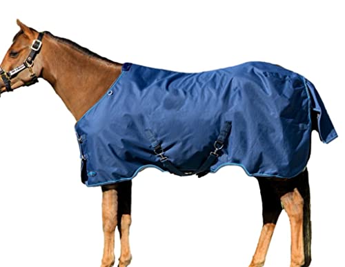 Kensington Signature Draft Turnout - Stable Blanket Day Wear, Waterproof and Tear-Free, 180G (Size 90, Navy)