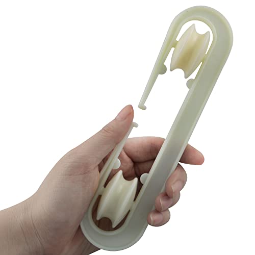 ZZLZX 2PCS Plastic Clothes Line Separator Spreader Pulley, Rope Wire Separation Pulley, S-Shaped Clothes line Splitter, Clothes line Pulley Kit for Long Clothes Line and Heavy Duty, White