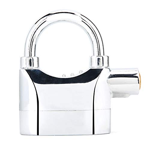 Evonecy Bicycle Alarm Lock, Aluminum Alloy Anti-Theft Padlock, for Motorcycle Bicycle