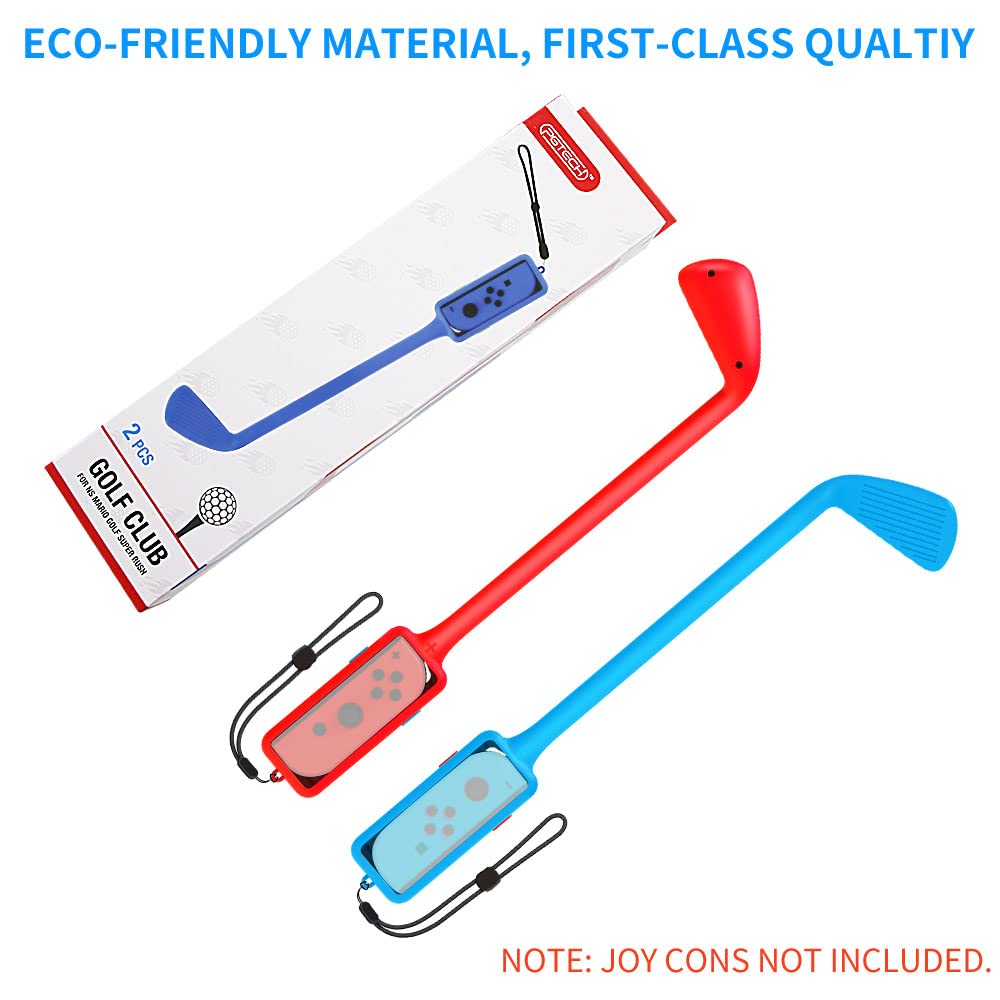 Golf Club for Nintendo Switch/Switch OLED Joy-Con Controller /for Mario Golf Super Rush, 2 Pack, Switch Golf Club, Adjustable Straps