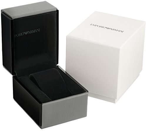 Emporio Armani Men's Sport Stainless Steel Quartz Watch with Rubber Strap, Black, 20 (Model: AR11097)