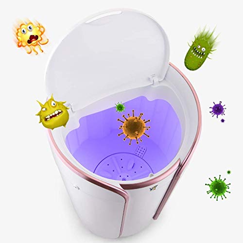 Full-Automatic Washing Machine Portable Compact Laundry Washer Spin with Drain Pump (Color : Rose Gold)