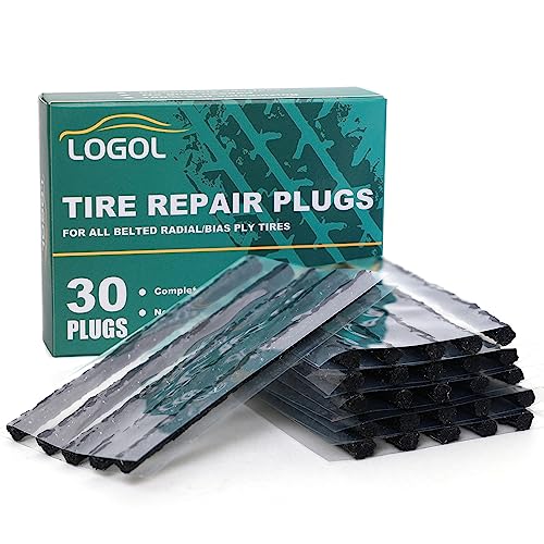 LOGOL Tire Plugs Heavy Duty (4", 30pcs).Tire Repair Strings for Puncture Repair are Suitable for Tubeless Tires Car, Light Truck, Motorcycle, ATV, UTV. etc.…