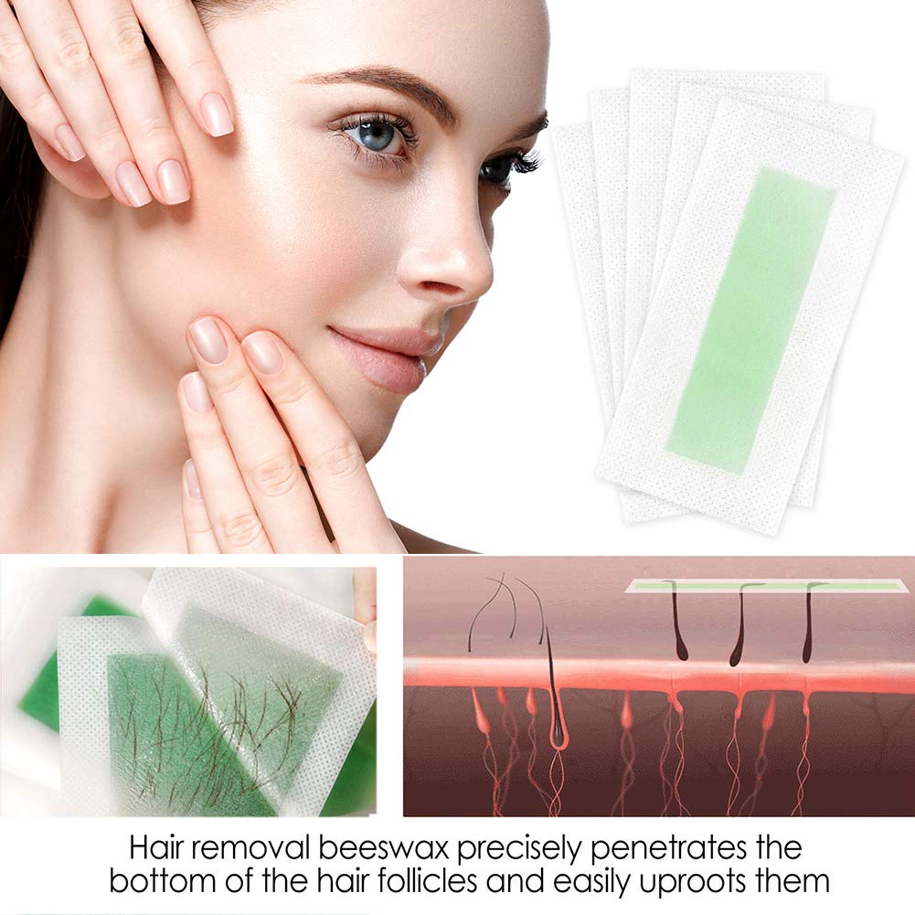 Facial Wax Strips,Hair Removal Wax Strip,Mini Face Wax Strips,Hair Removal Waxing Strips for Eyebrows,Lips,Sensitive Face