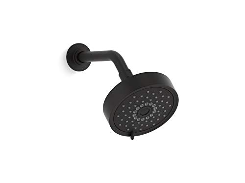 KOHLER PuristÂŽ 1.75 gpm multifunction showerhead with KatalystÂŽ air-induction technology, 3 function spray, showerhead, K-22170-G-BL, Matte Black, Matte Black Showerhead