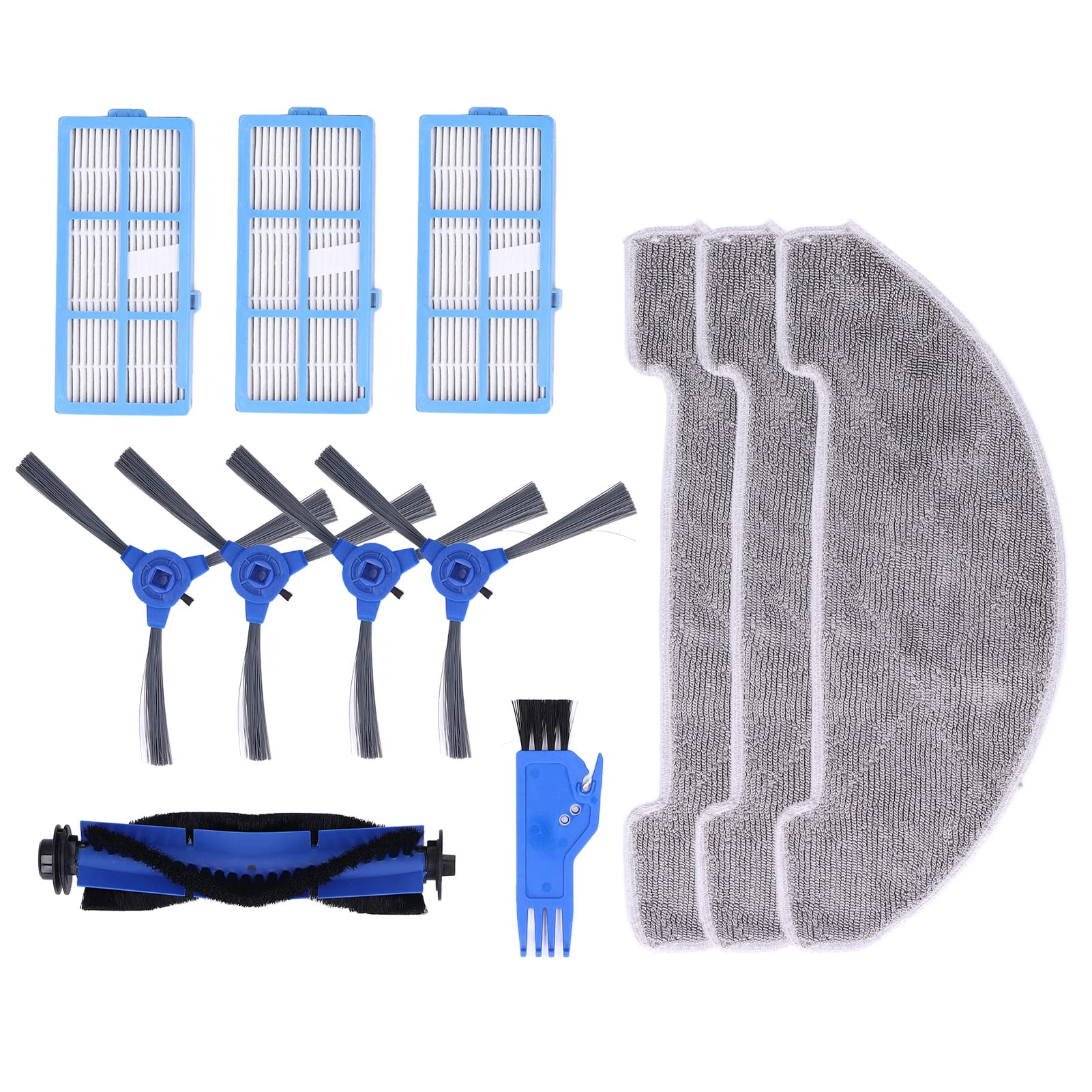 LIULDASHUN Robot Vacuum Cleaner Accessories, Robotic Vacuum Cleaner Kit with Side Brush, Robot Vacuum Cleaner Replacement Parts Rag Filter Main Brush Suitabl