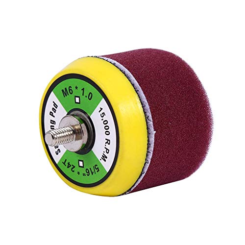 Polishing Pad Set, 16pcs 2" Polishing Sponge Flat Polishing Buff Pad Set for Sander Car Polisher Thread-M6X1 Car Polishing Professional Set