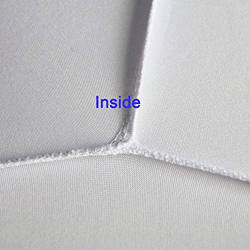 WELMATCH White Spandex Folding Chair Covers - 50 PCS Weddding Events Party Decoration Stretch Elastic Chair Covers Good (White, 50)