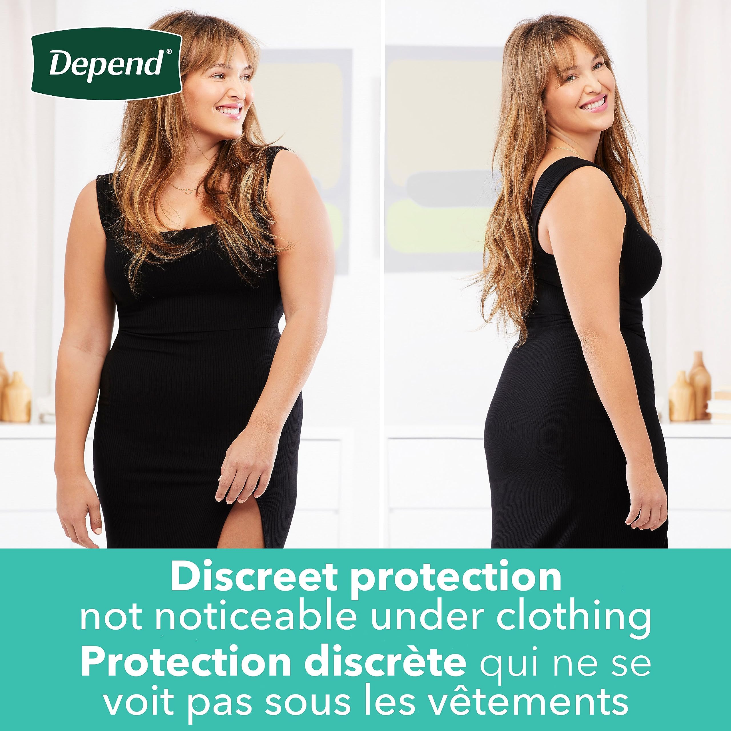 Depend Fit-Flex Adult Incontinence Underwear for Women, Disposable, Maximum Absorbency, Extra-Large, Blush, 15 Count
