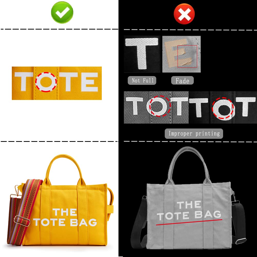 Fancy Forest The Tote Bag for Women with Zipper, Large/Medium/Small Size, Canvas tote bags (Medium, Yellow)