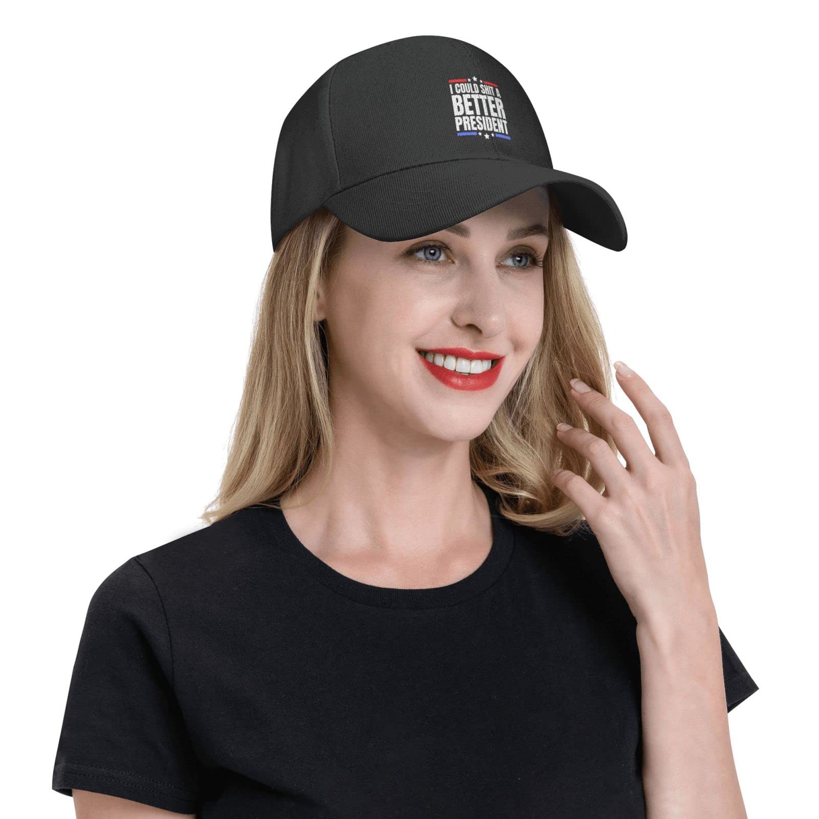 I Could Shit A Better President Than Joe Biden Hat Men Women Fashion Baseball Hats Adjustable Sunhat Dad Cap Sport Caps Black