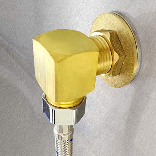 JZBRAIN Installation Kit for Wall Mount Faucet Backsplash Mounted 90 Degree Elbow Adapter Set for Faucets Mounting Stainless Steel Commercial Kitchen Prep & Utility Sink