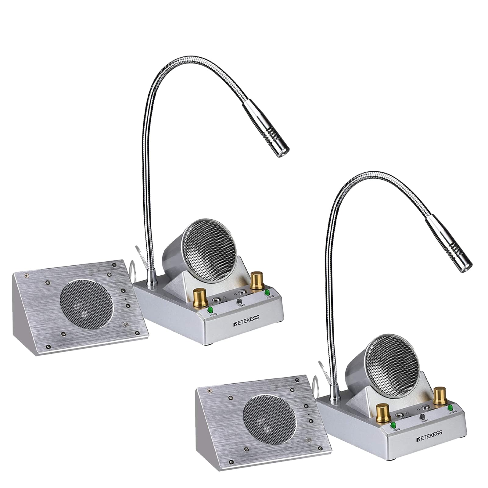 Retekess TW105 Intercom System for Buiness,Two Way Intercom,Anti Interference,Loud Sound,for Office,Shop,Restaurant(2 Pack)