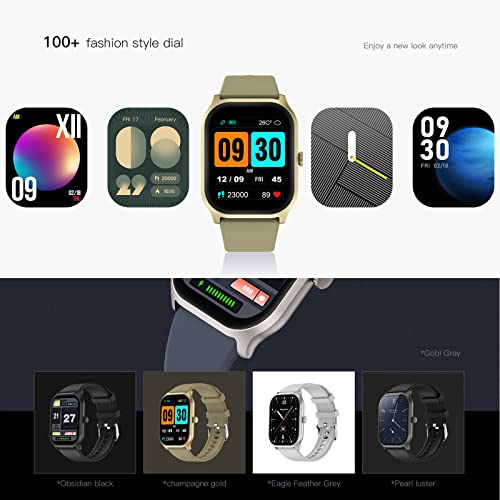 Loluka Smart Watch for Men 2.01" HD Screen Smartwatch Make Phone Calls Message Reminder 100+ Sport Modes Heart Rate Fitness Watch iOS Android Step Calorie Counter Custom Dial