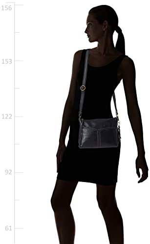 The Sak unisex adult Women's Alameda Leather Crossbody Handbag, Black, One Size US