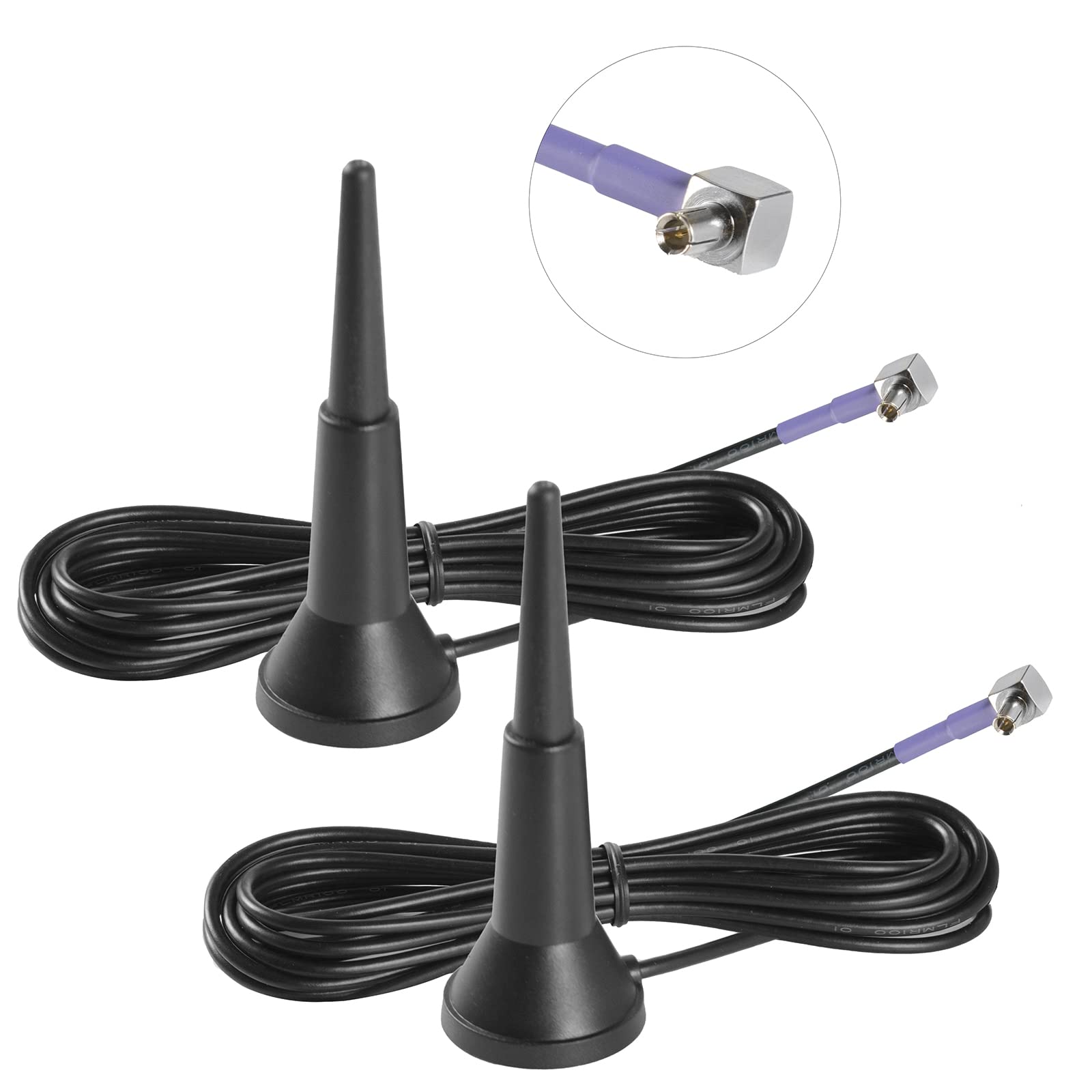 Dual TS9 External Magnetic Base Cellular Mimo Antenna (2-Pack) for Verizon AT&T T-Mobile Netgear Nighthawk M1 MR1100 LM1200 Verizon Jetpack 8800L Sprint 4G LTE Mobile Hotspot MiFi Router, Eifagur