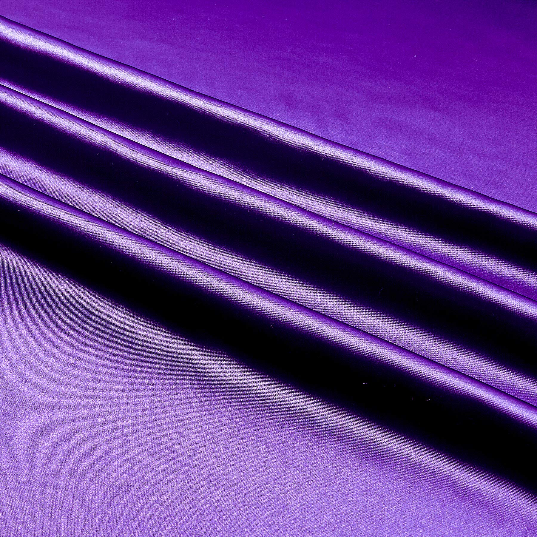 Stretch Charmeuse Satin Purple, Fabric by the Yard