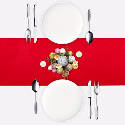 HGHDBT Satin Red Table Runner - 12x108inch 2 Pack Table Runners for Rectangle/Round Table Dining Party Wedding Brithday Christmas Decorations