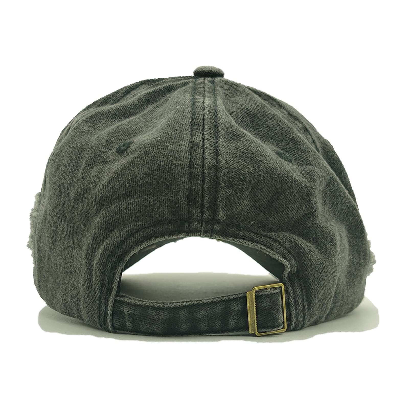 Embroidered Cotton Baseball Cap Unisex Vintage Classic Dad Hat Soft Snapback Sunhat Outdoor Activities for Men Women Kids Grey