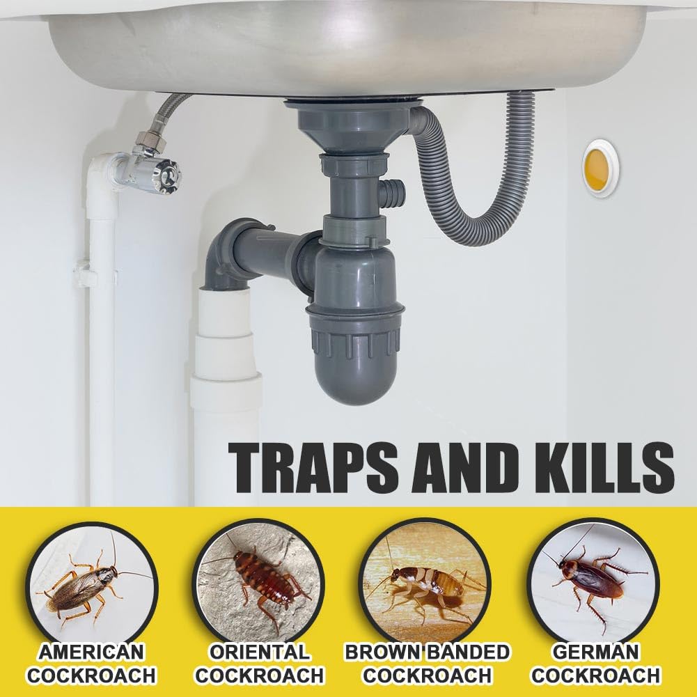 Ksqurelnb Cockroach Repellent,Roach Repellent Indoor,Pet Safe Roach Repellent,Get Rid of Cockroaches,Cockroach Deterrent,Roach Control,Outdoor Cockroach Repellent,Roach Away,Effectively and Safely-8P