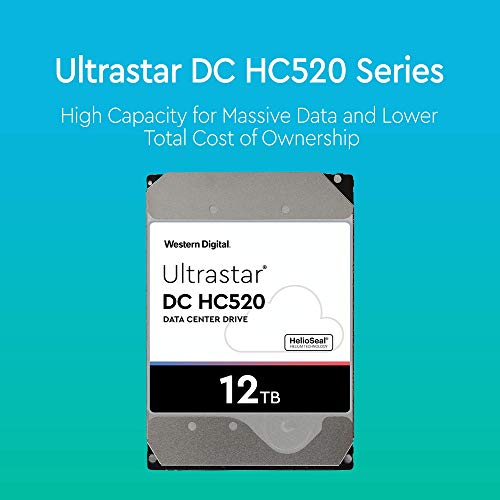 HGST - WD Ultrastar DC HC520 HDD | HUH721212ALE600 | 12TB 7.2K SATA 6Gb/s 256MB Cache 3.5-Inch | ISE 512e | 0F30144 | Helium Data Center Internal Hard Disk Drive (Renewed)