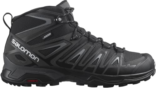 Salomon Men's X Ultra Pioneer Climasalomon Waterproof Climbing Shoe, Black/Magnet/Monument, 12