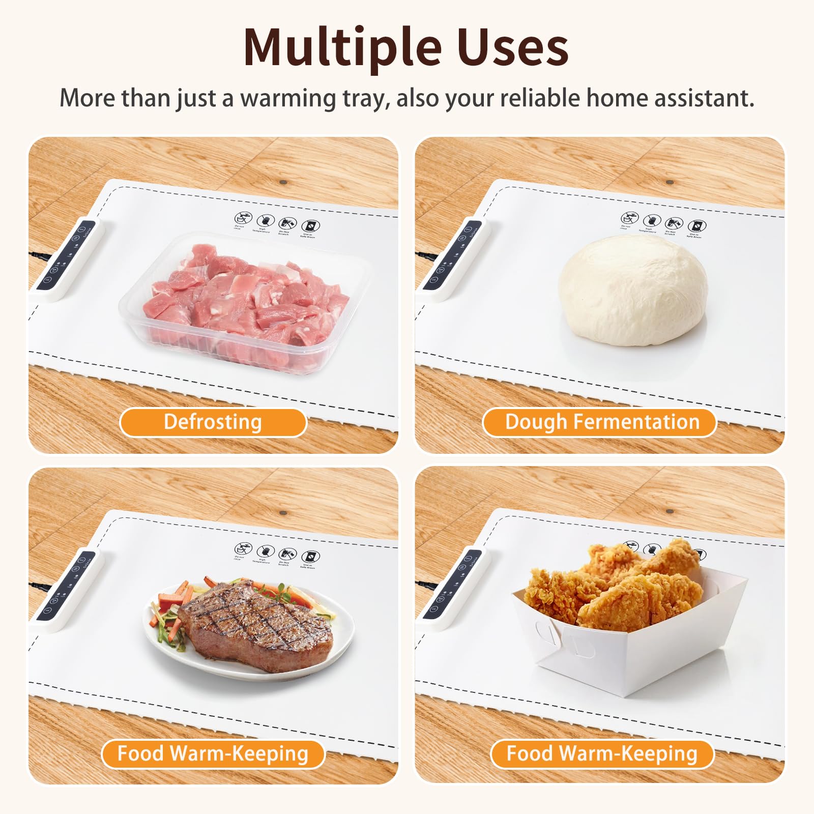 LNNIW Warming Mat for Food,Food Warming Mat,Electric Warming Tray for Buffets Party and Home Daily Use,Heating Fastly in 10s,Portable Design,Timed Function for Your Family.